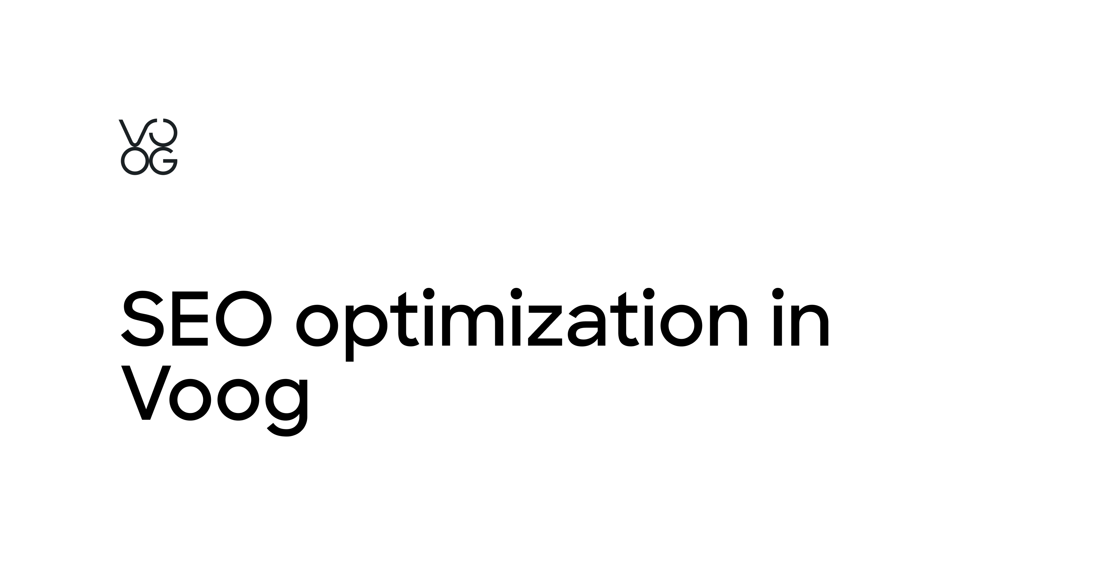 Optimize SEO in Voog | Voog website builder