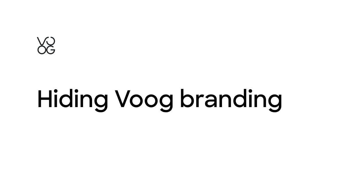How can I hide the Voog logo from my website footer? | Voog website builder