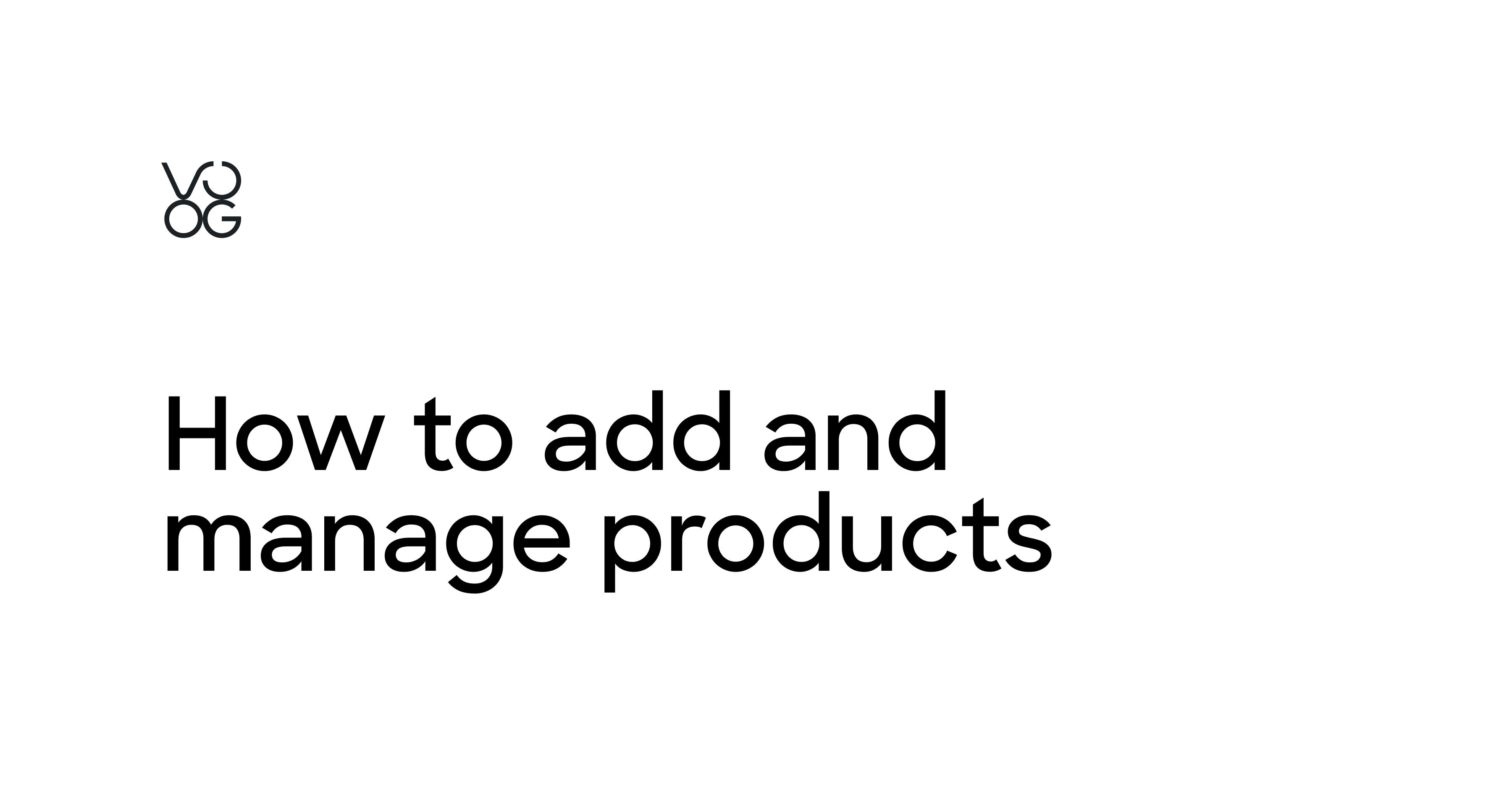 How to add and manage products | Voog website building platform