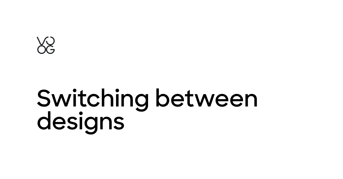 Switch between designs | Voog website builder