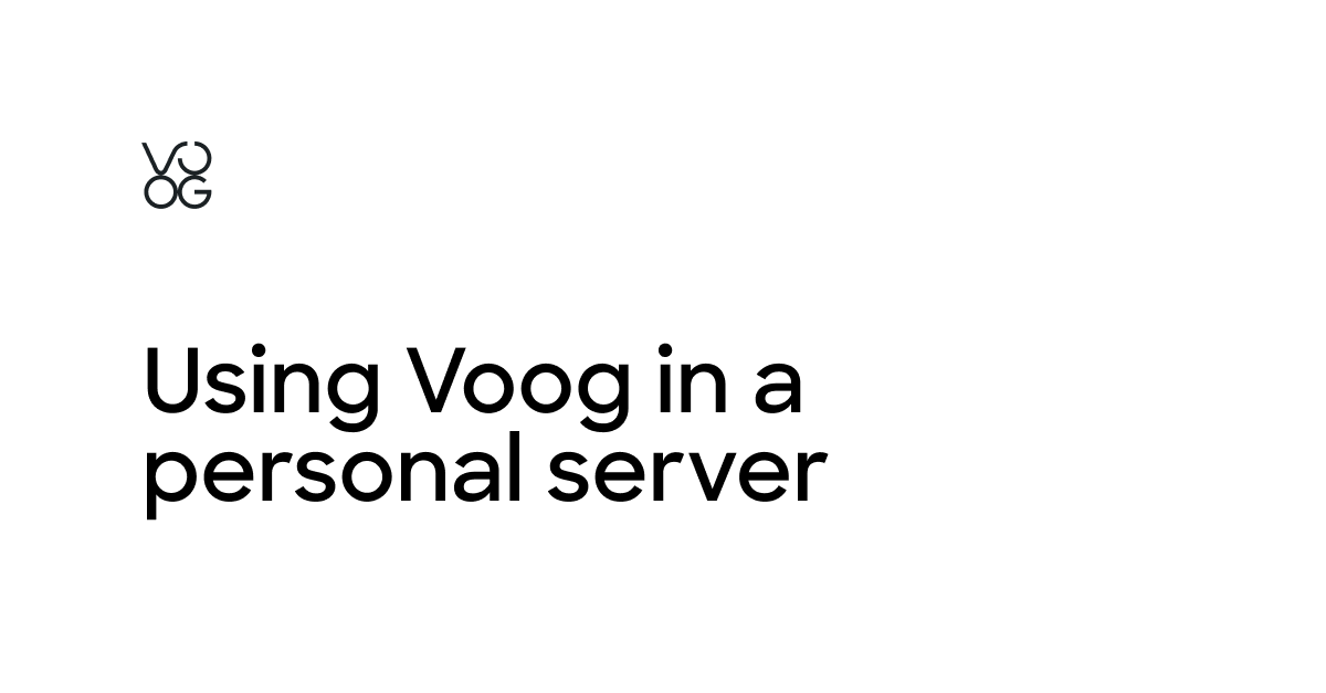 Can Voog be used on a personal server? | Voog website builder